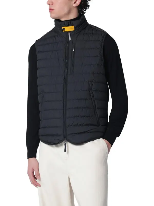 PARAJUMPERS Quilted Vest With Stand Collar - Black