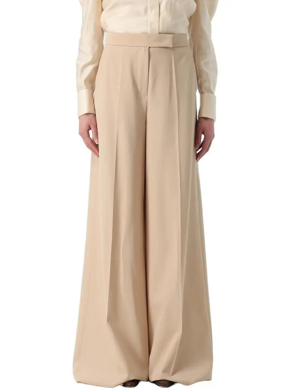 Max Mara Virgin Wool Tailored Wide-leg Trousers - Multicolor