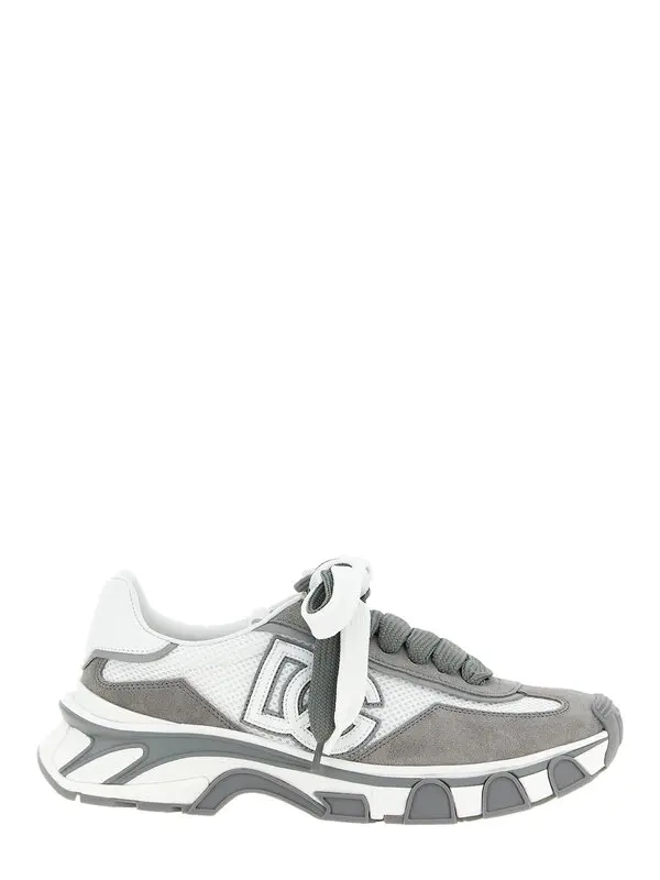 Dolce & Gabbana Dg Country Road" Suede And Mesh Sneakers - Gray