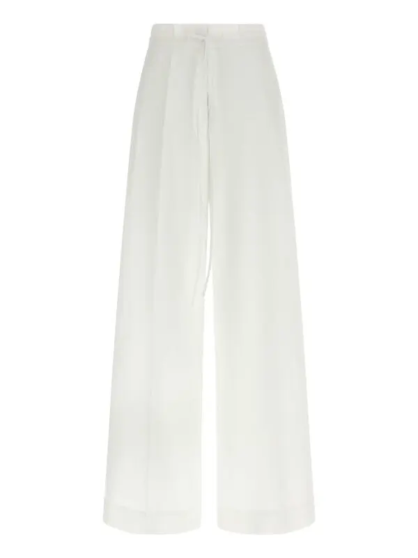P.a.r.o.s.h Cannes Cotton Poplin Pants - White