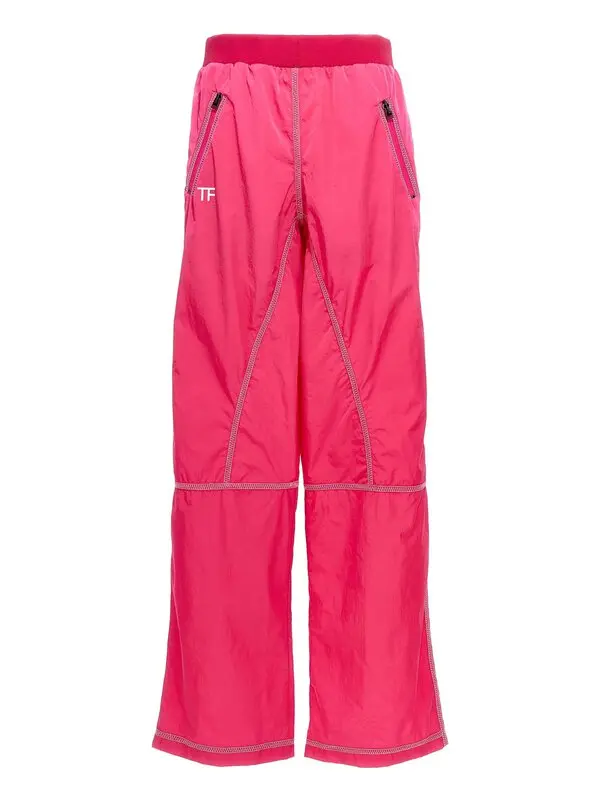 TOM FORD Nylon Pants With Logo Print - Pink
