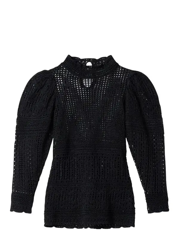 Isabel Marant Étoile Dahara Openwork Knit Pullover - Black