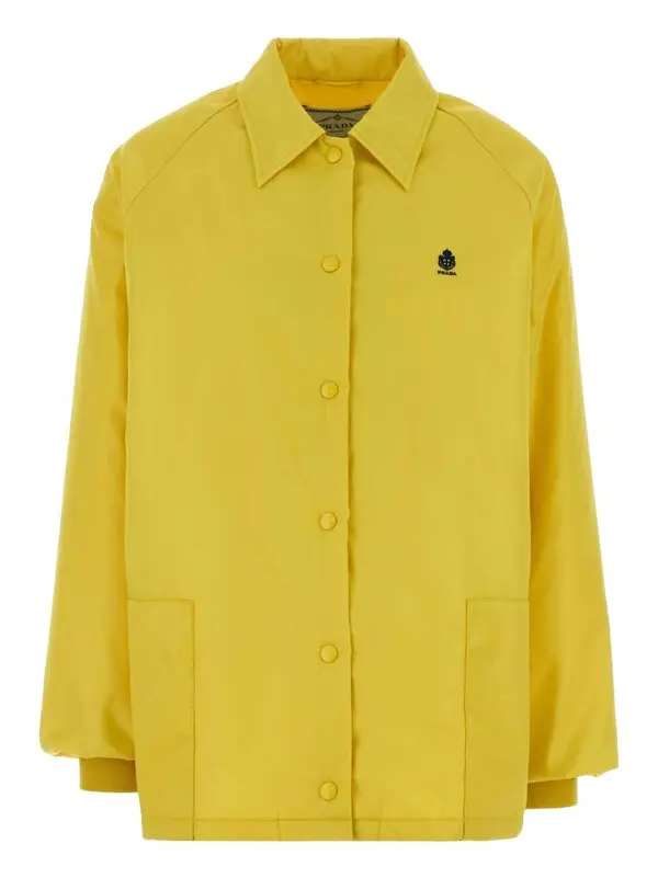 Prada Re-nylon Jacket With Classic Collar - Multicolor