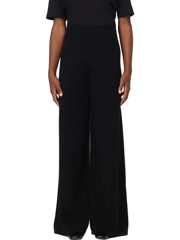 Max Mara Wide-leg Knit Pants - Black