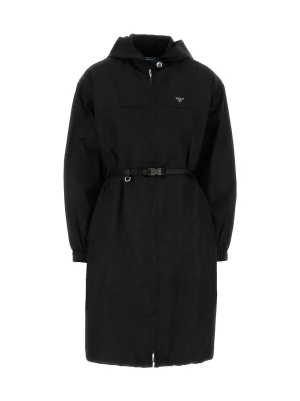 Prada Jacket With Belted Waist - Black