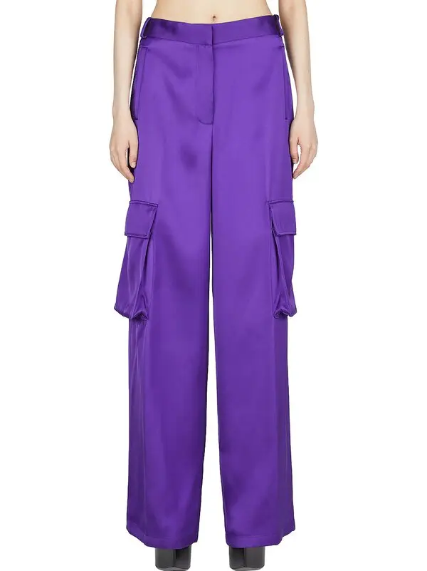 Versace Satin Cargo Pants - Purple