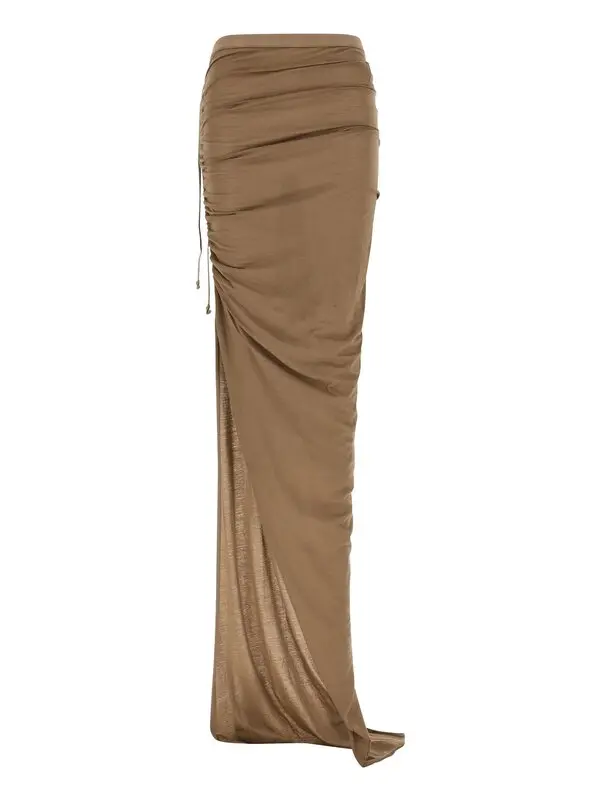 Rick Owens Soft Edfu Maxi Skirt - Cream