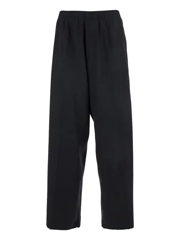 Balenciaga Wool Pants With Elastic Waist - Multicolor
