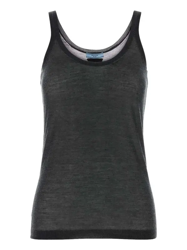Prada Cashmere Silk Blend Tank Top - Multicolor