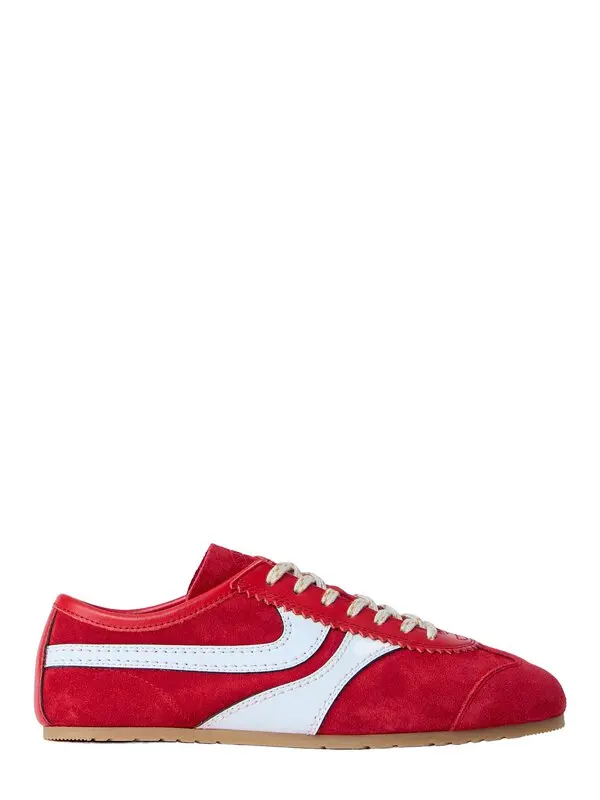Dries Van Noten Suede Low-top Sneakers - Red