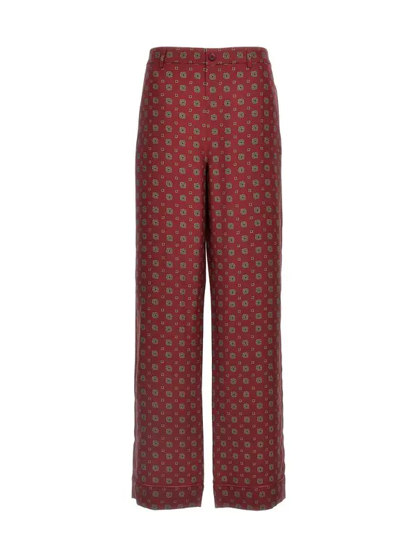 Moschino Patterned Silk Trousers - Multicolor
