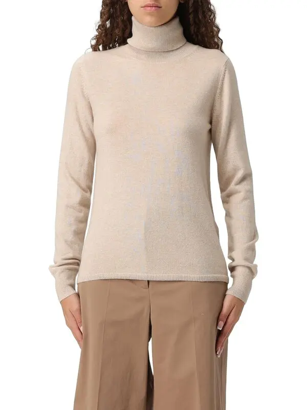 Max Mara Beige Turtleneck Sweater - Cream