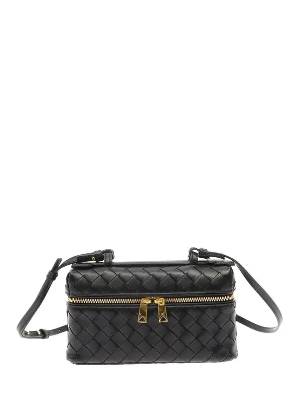 Bottega Veneta Leather Crossbody Bag - Black