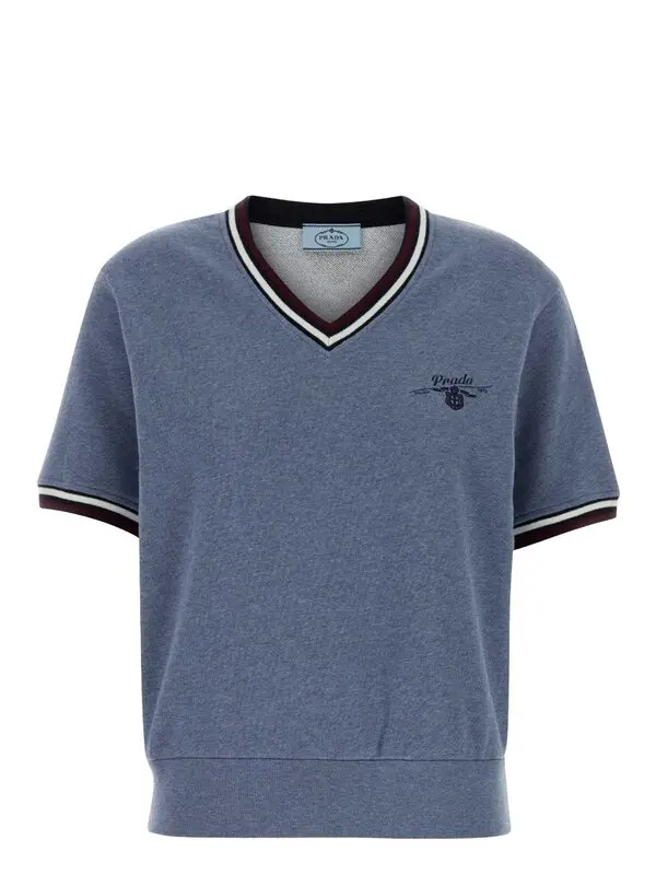 Prada Cotton V-neck Sweater - Multicolor