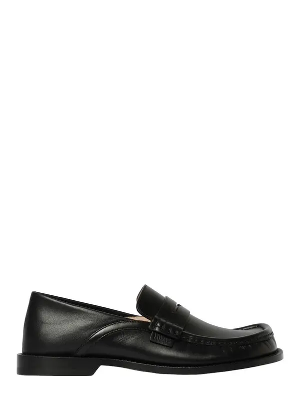 Loewe Leather Loafers - Black