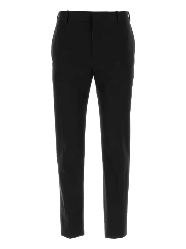 Alexander McQueen Tailored Cotton Trousers - Black