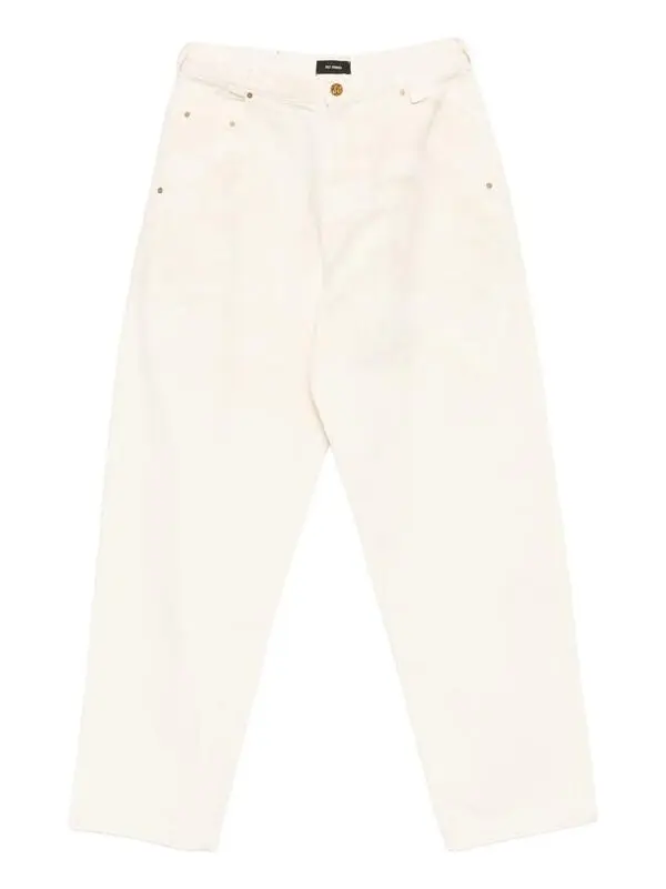 WILLY CHAVARRIA Neutrals Wide-leg Jeans - Cream