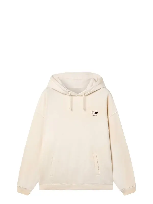 GOLDEN GOOSE Oversize Hoodie With Distressed Finish And Logo Print - Multicolor