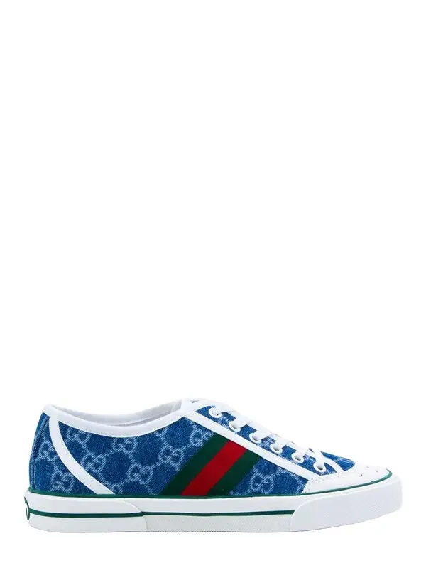 Gucci Denim Gg Monogram Sneakers - Blue