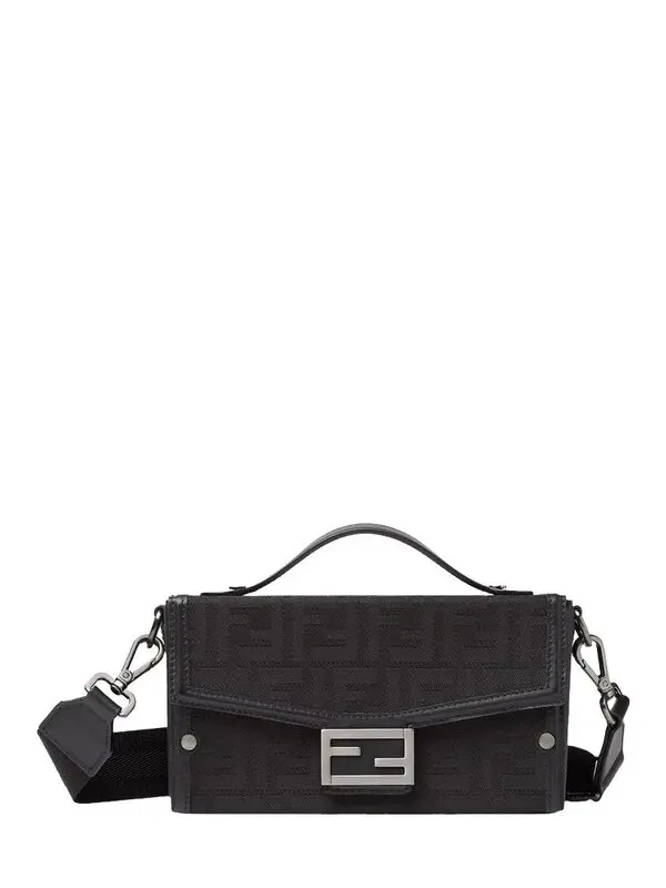 Fendi Calf Leather Satchel Bag - Black