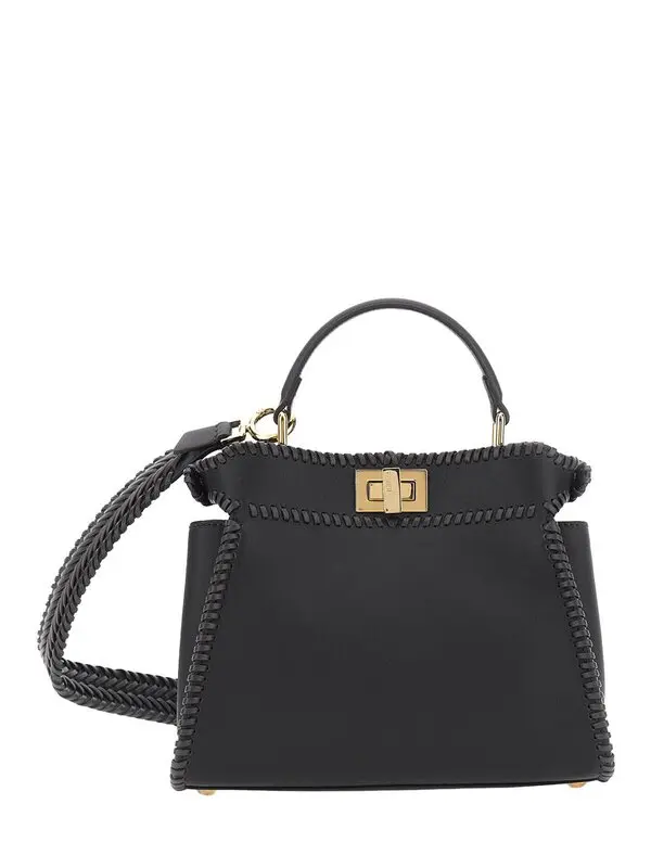 Fendi Mini Peekaboo Handbag - Black