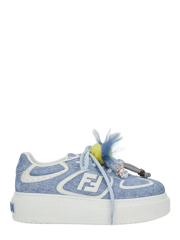 Fendi Match Denim Sneakers With Charms - Multicolor