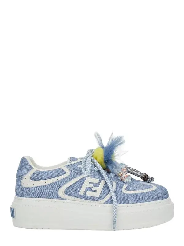 Fendi Match Denim Sneakers With Charms - Multicolor