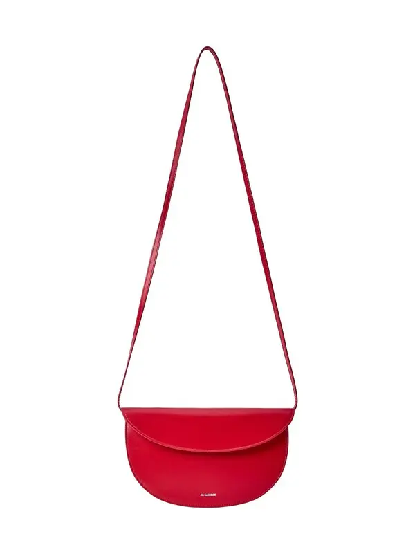 JIL SANDER Curve Wallet With Strap - Red