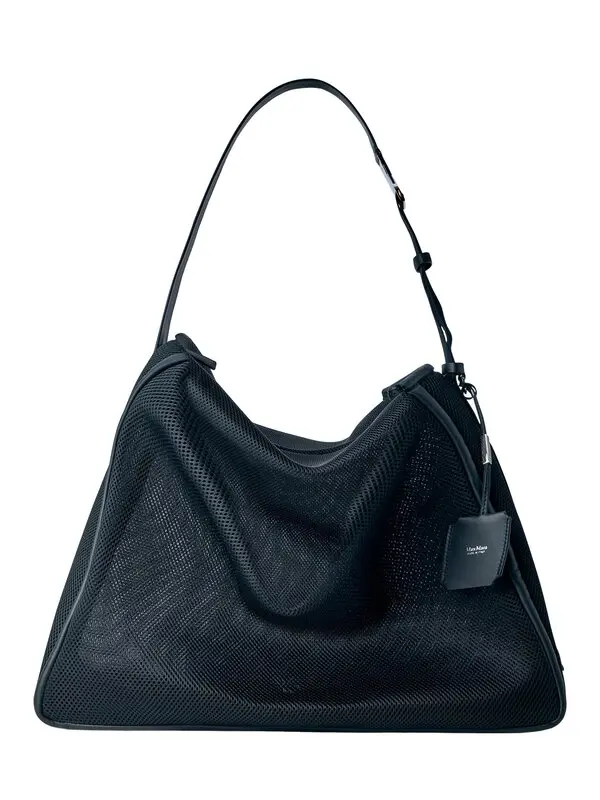 Max Mara Large Mesh Shoulder Bag - Black