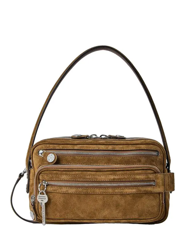 Acne Studios Camero Suede Shoulder Bag - Brown