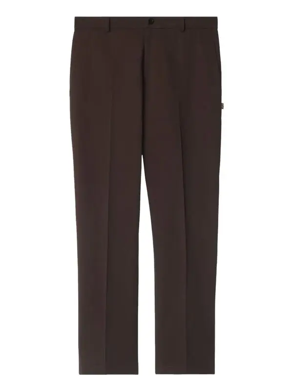 Burberry Slim Fit Cotton Chino Trousers - Brown