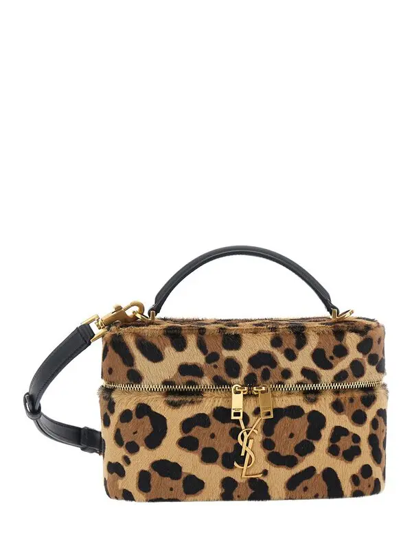 Saint Laurent Gaby Mini Leopard Print Pony Skin Bag - Multicolor