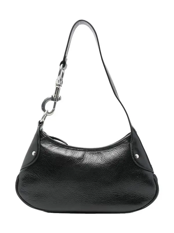 Mulberry Calf Leather Shoulder Bag With Silver-tone Hardware - Black