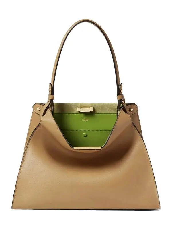 Fendi Shoulder Bag With Turn-lock Closure - Cream