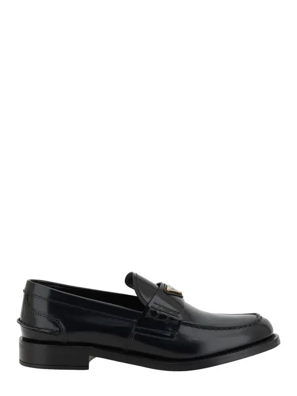 Prada Calf Leather Loafers - Black