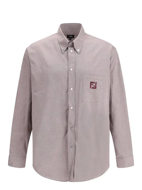 Fendi Oxford Cotton Shirt - Multicolor