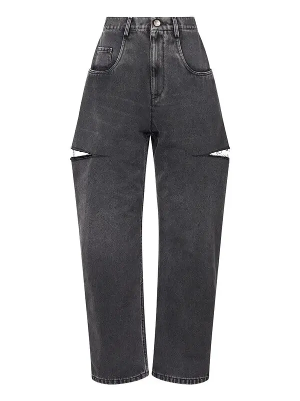 MAISON MARGIELA Cotton Tapered Jeans - Black