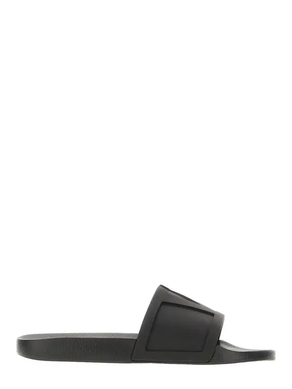 Valentino Garavani Rubber Pool Slides - Black