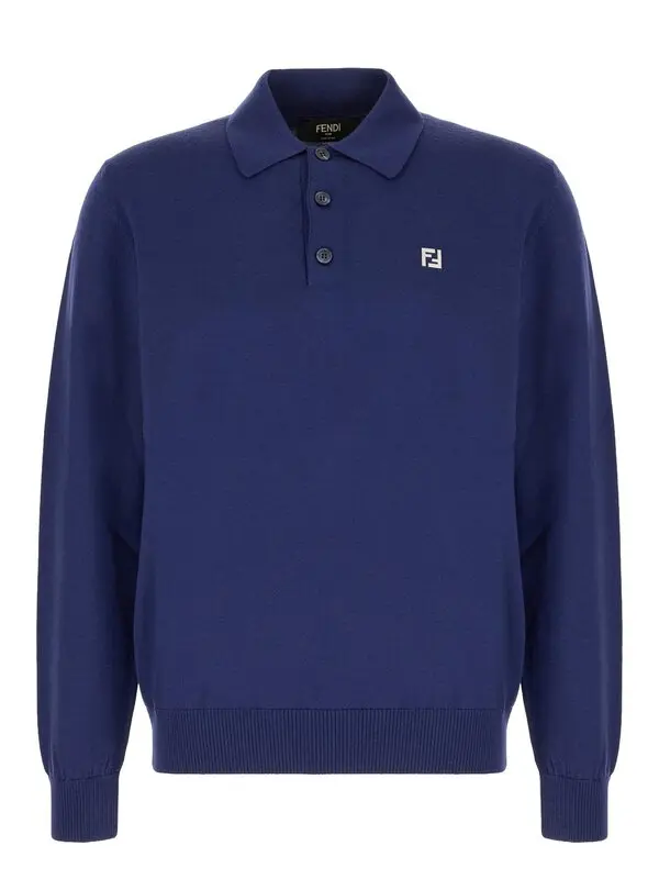 Fendi Knitwear With F Logo Detail - Multicolor