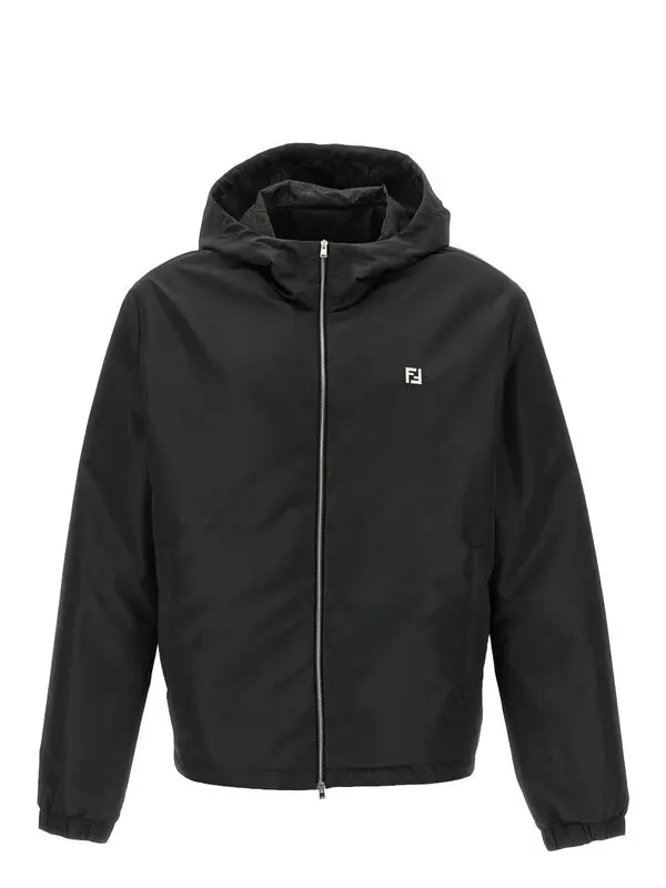 Fendi Hooded Blouson - Black