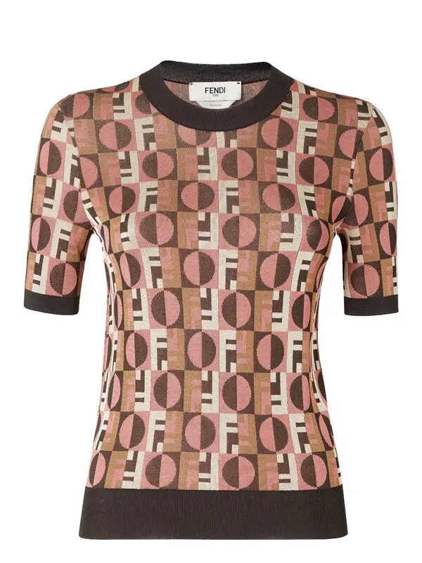 Fendi Ff' Pattern T-shirt - Multicolor