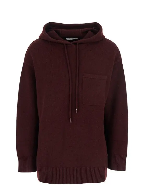 Max Mara Cashmere Drawstring Hooded Sweater With Dropped Shoulders - Multicolor