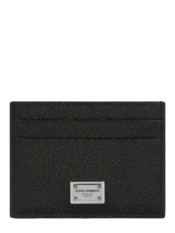 Dolce & Gabbana Calf Leather Card Holder - Black