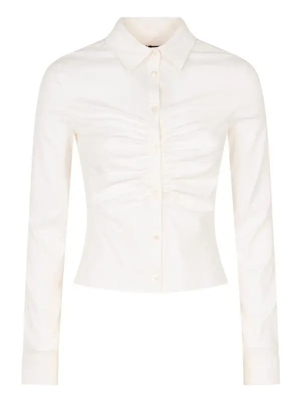 Balenciaga Ruched Shirt - White