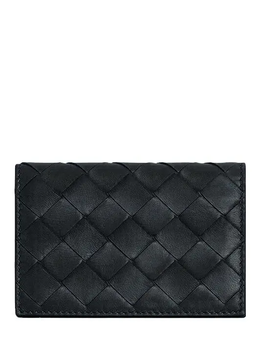 Bottega Veneta Intrecciato Card Holder - Black