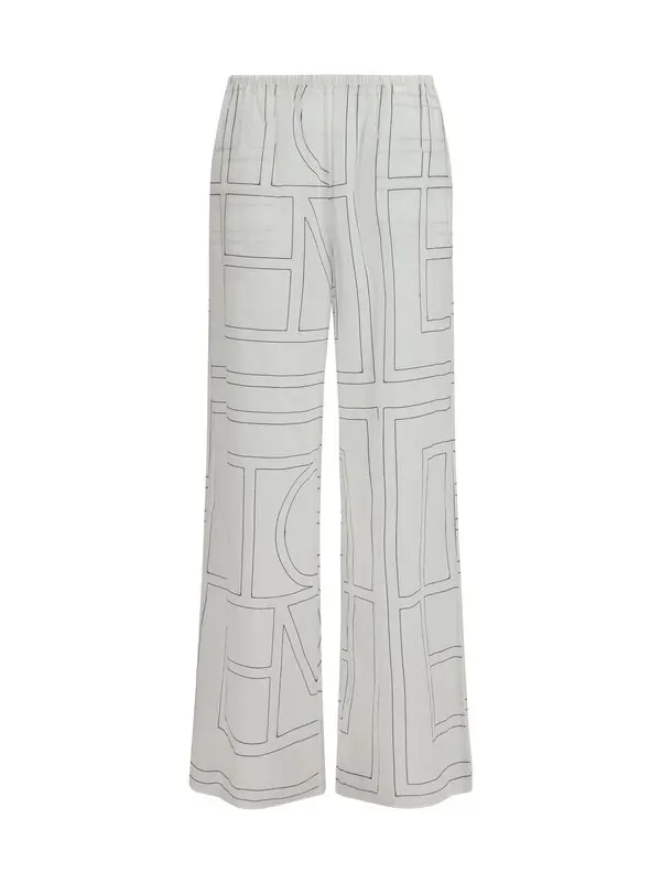 TOTEME Monogram Pants - White