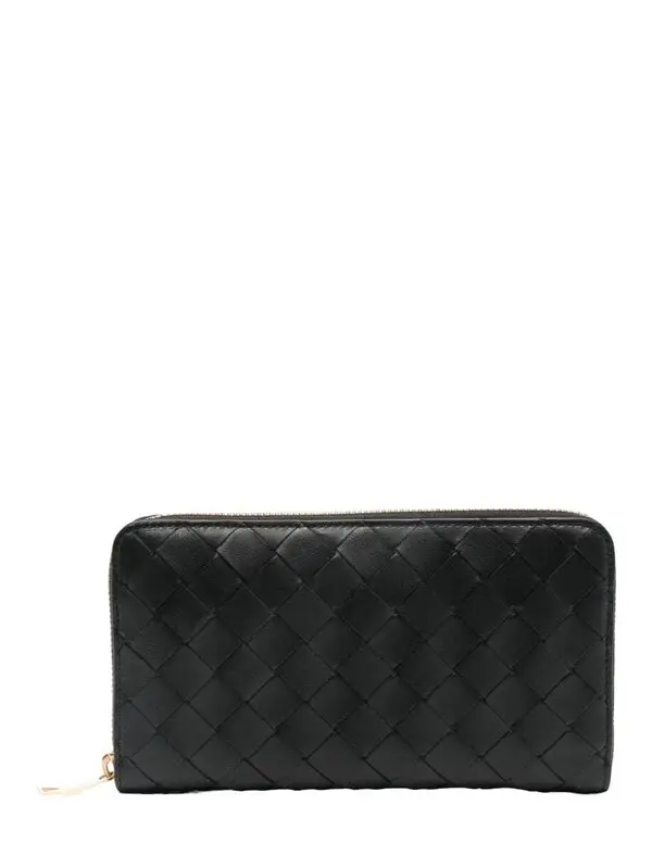 Bottega Veneta Large Intrecciato Zip Wallet - Black