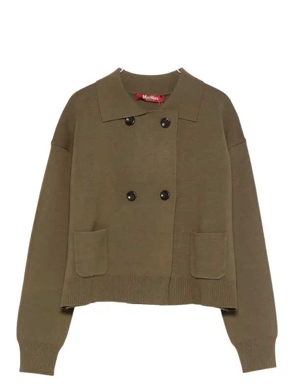 Max Mara Double-breasted Collared Short Jacket - Multicolor