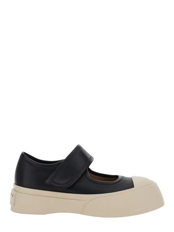 Marni Mary Jane Sneaker With Hook And Loop Closure - Black