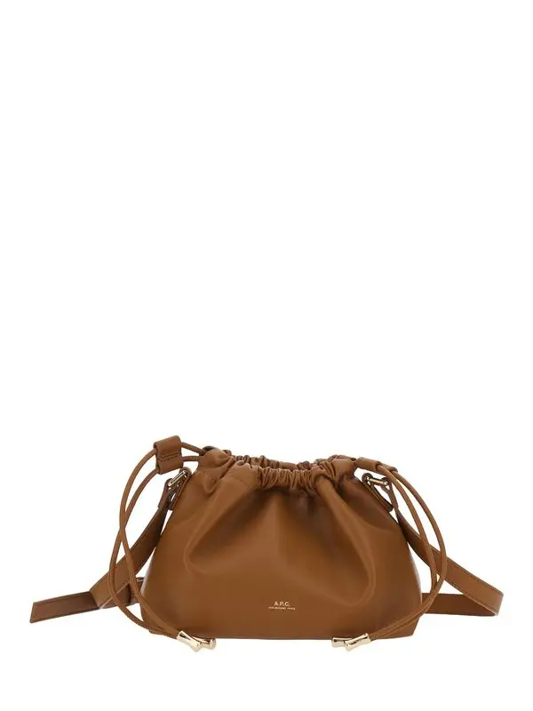 A.p.c. Ninon Mini Bag With Engraved Logo - Brown